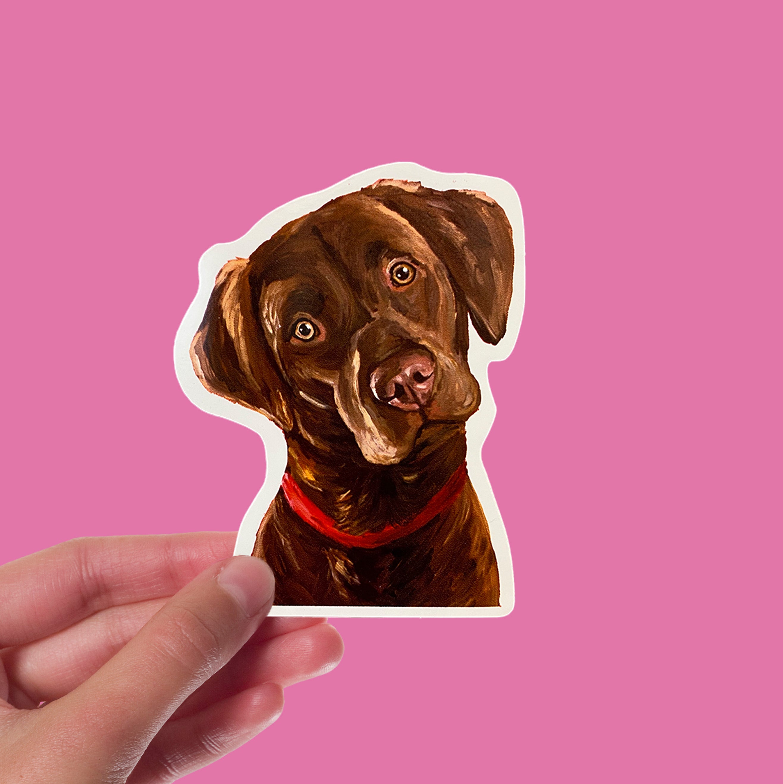 Chocolate Lab Sticker, 4" Sticker, Cute Dog Sticker – Hippie Hound ...