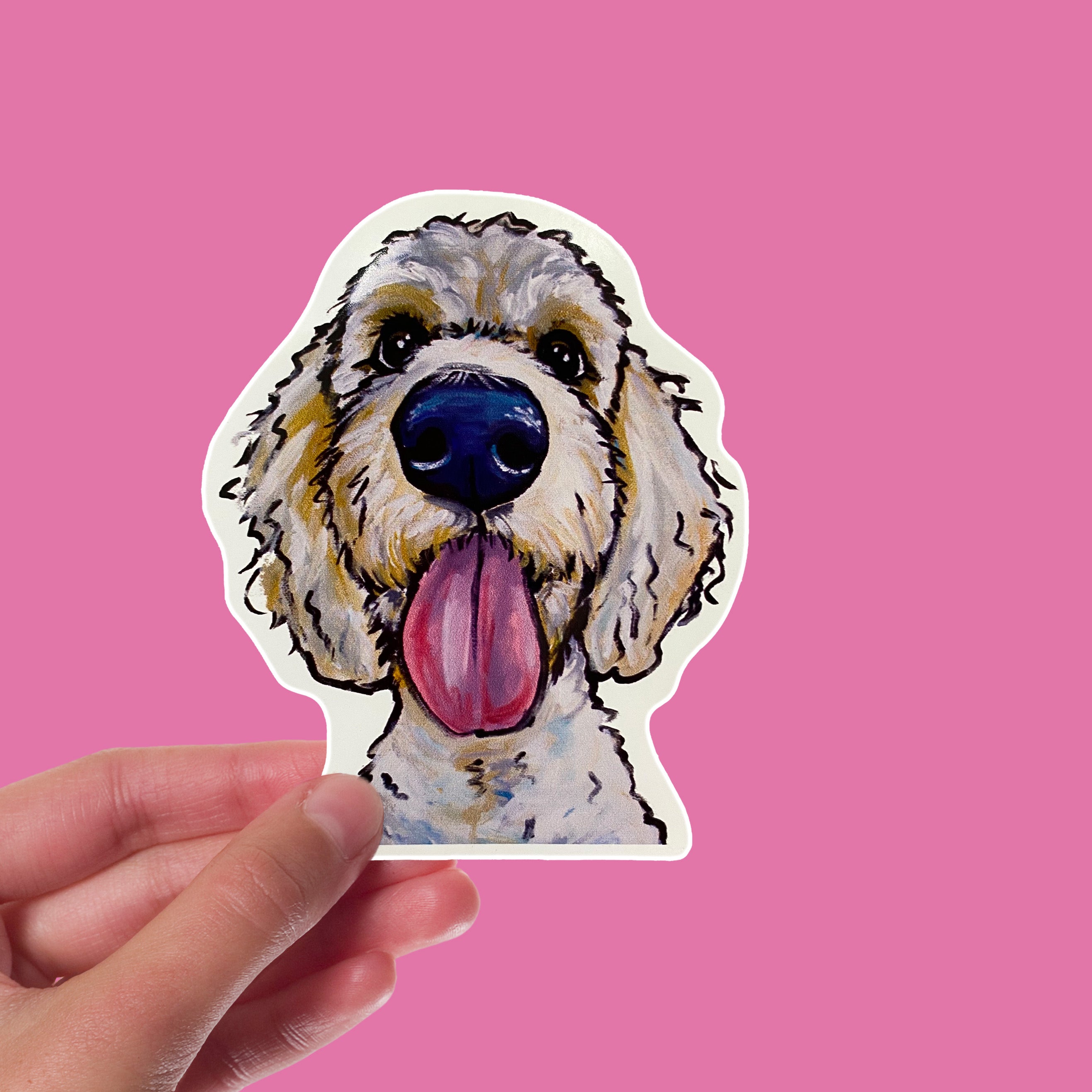 Golden Doodle Sticker, 4" Sticker, Cute Dog Sticker – Hippie Hound ...