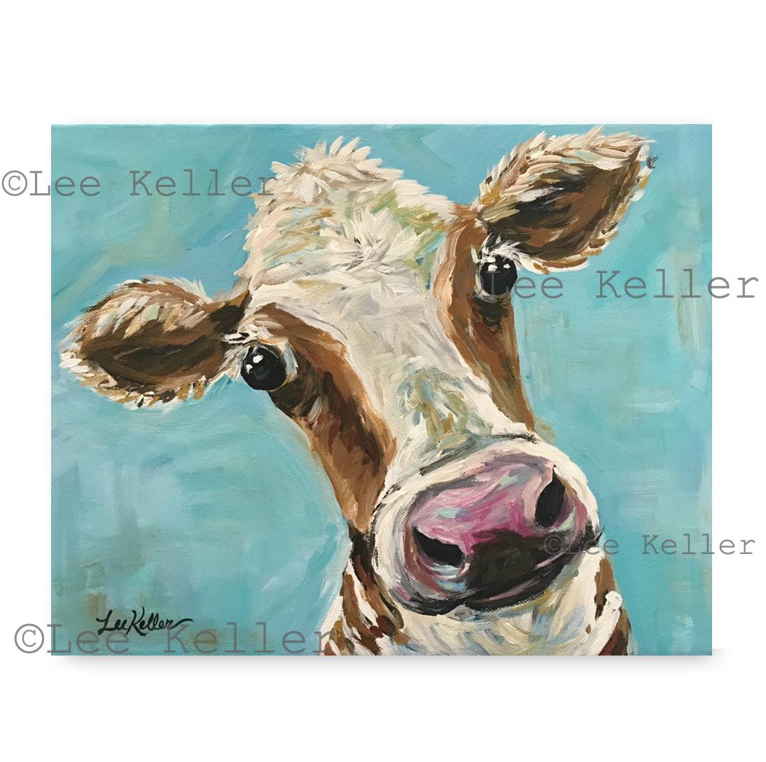 Cow Art, 'Miss Moo Moo' Cow Print – Hippie Hound Studios - Featuring ...