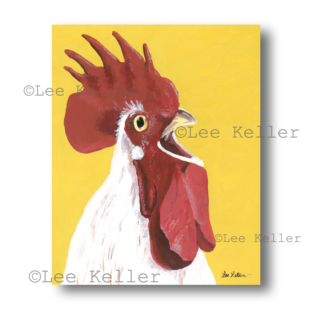 Rooster Art, 'Ralph' Rooster Print – Hippie Hound Studios - Featuring ...